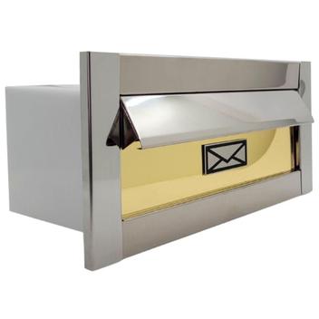 Caixa De Dual Inox Dourada Carta 14Cm - Takinox - Caixas de Som ...