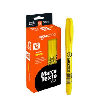 Caixa de Marca Texto Amarelo Neon 12 Unidades Jocar Office - Caneta ...