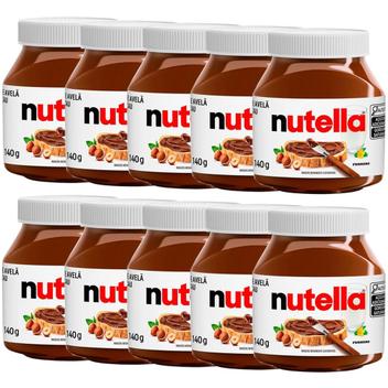 Caixa de Nutella - 10 Potes Creme de Avelã Nutella 140g Ferrero - Creme ...