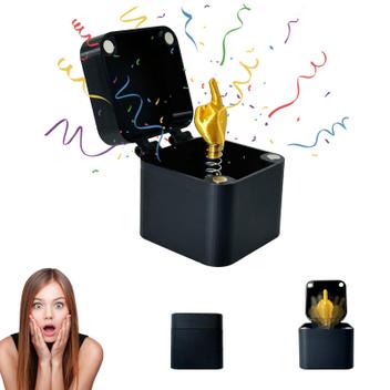 Caixa de presente Prank Middle Finger Pop Up, brinquedo Fidget impresso ...