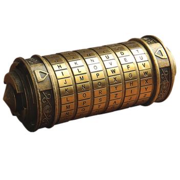 Caixa de quebra-cabeça Cryptex WindamazingStory Da Vinci Code Brass ...