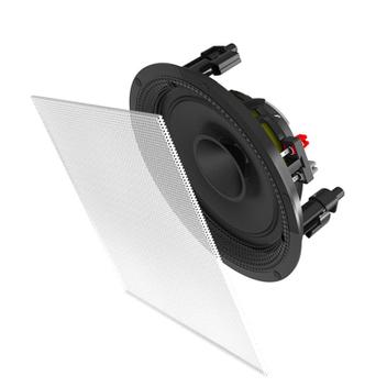 Caixa de Som de Embutir 40W 6,5 Polegadas (Arandela Full Range Quadrada ...