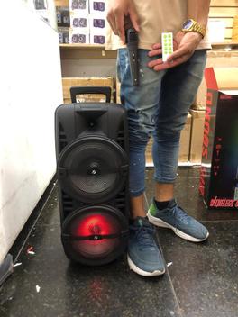 Caixa de Som KTS-1745 Bluetooth 35W com Karaokê, Luzes LED e Entrada ...