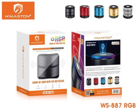 Caixa de som metalica sem fio ws-887 rgb - Maxton - Caixa de Som Bluetooth / Portátil - Magazine ...
