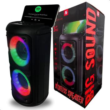 Caixa De Som Portátil 10W Bluetooth Sd Usb Entrada Microfone Led Rgb Som Potente Grave - X-CELL ...