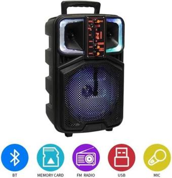 Caixa De Som Portátil Bluetooth Karaokê Potente Rgb 2000w Microfone ...