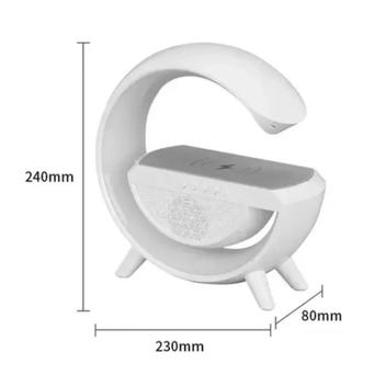 Caixa De Som Relógio Carregador Bluetooth Rgb Branca - Xm-11 - Caixa de ...