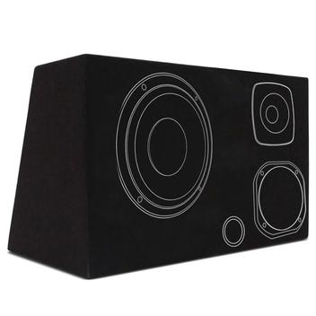 Caixa de Som Trio Dutada Vazia 14 Litros para Subwoofer 8 Polegadas 1 Driver 1 Tweeter Carpete ...