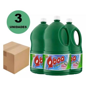 Caixa Fechada Com 3 Unidades de Água Sanitaria Qboa 5 Litros - Q Boa ...