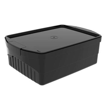 Caixa Organizadora 8L Preta Crippa com Tampa e Travas Laterais Closet ...