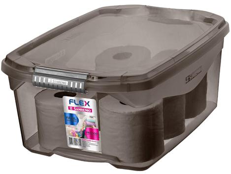 Caixa Organizadora De Plástico Fumê Sanremo 20 Litros - Caixa ...