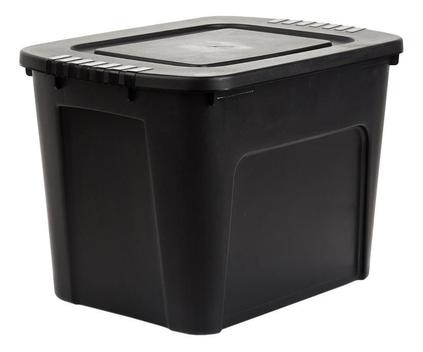 Caixa Organizadora Grande Ecobox 80L Preta Com Tampa - Garden Life ...