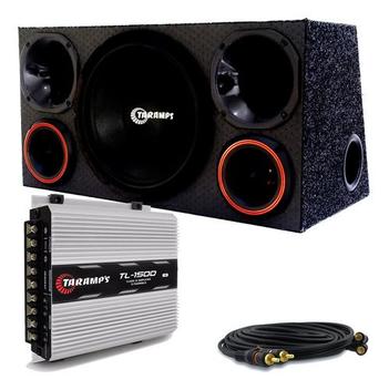 Caixa Som Trio Sub Taramps 12 Pole 300wrms + Taramps Tl 1500 - Detoner ...