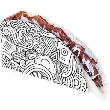 Caixinha Embalagem Pastel ou Tapioca 200un Branco e Preto - Pdv Print ...