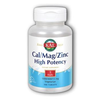 Cal/Mag/Zinc High Potency 100 Guias por Kal - Multivitamínico ...