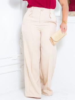 Calça Alfaiataria Premium Feminina Plus Size Pantalona Cintura Alta ...