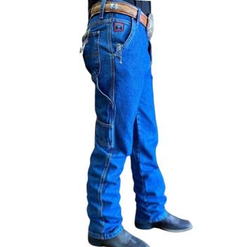 Calça Carpinteira Jeans 100% Algodão Premium Barra Larga - RACE BULL ...