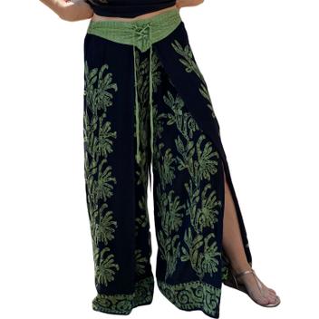 Calça Indiana Feminina Pantalona Moda Boho Hippie Estampa Coqueiro 253 ...