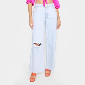 Calça Jeans Lança Perfume Wide Leg Low Feminina - Lança Perfume EASY ...