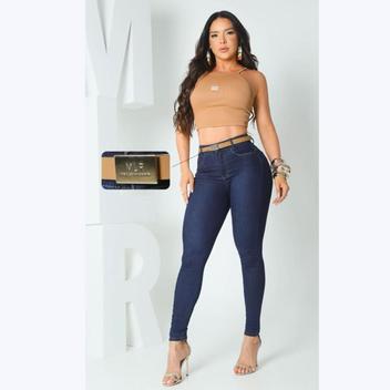 Calça Jeans Miller Deluxe C Cinto Azul Escura Empina Bumbum - Outros ...
