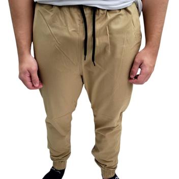 Calça Jogger Sarja Masculina com Bolsos, Elástico e Cordão - GTMax Shop ...