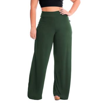 Calça Pantalona Cintura Alta Plus Size - La Biaki - Calça Plus Size ...