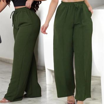 Calça Pantalona Feminina Casual Duna Cintura Alta - COMART - Calça ...