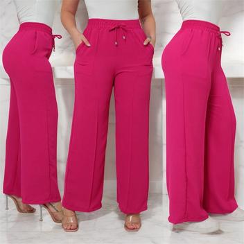 Calça Pantalona Feminina Casual Duna Cintura Alta - COMART - Calça ...