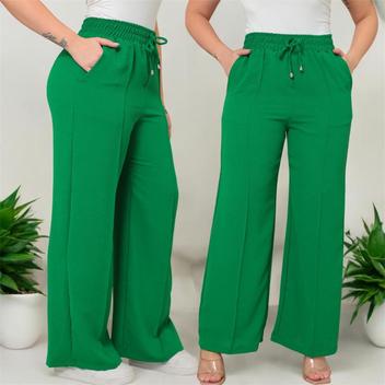 Calça Pantalona Feminina Casual Duna Cintura Alta - COMART - Calça ...