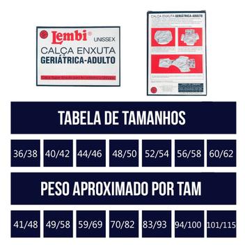 Calça Plástica Geriátrica Para Incontinência Urinária - Enxuta - Lembi ...