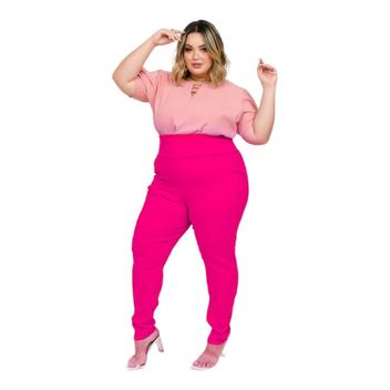 Calça Skinny Plus Size Feminina Cintura Alta - Thania Moda Feminina ...