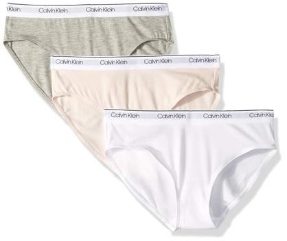 Calcinha Calvin Klein para meninas, biquíni moderno de algodão, pacote ...
