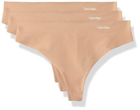 Calcinhas Tanga Calvin Klein Invisibles - Pacote com 3 Unidades ...