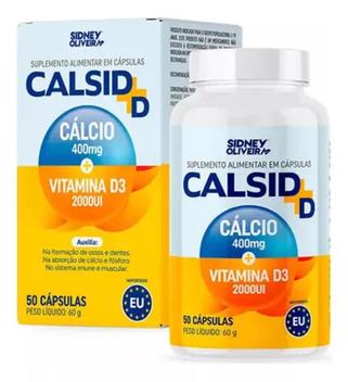 Cálcio 400mg + Vitamina D3 2000ui Calsid+d 50 Cápsulas - Sidney ...