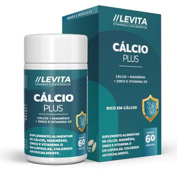 Cálcio Plus + Magnésio e Vitamina D3 C/60 Cáps - LEVITA - Cálcio ...