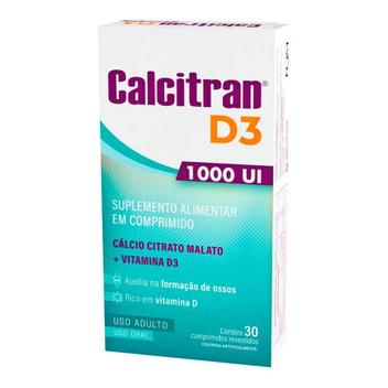Calcitran d3 1000ui com 30 comprimidos - FQM - Cálcio - Magazine Luiza