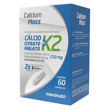 Calcium Maxx Cálcio Citrato Malato K2 60 Cápsulas Maxinutri - Cálcio ...