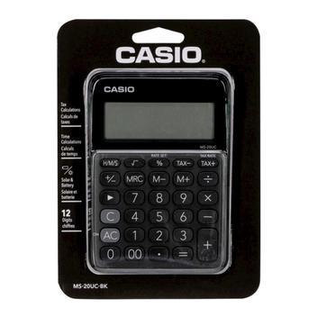 Calculadora Casio Compacta De Mesa 12 Dígitos MS-20UC-BK - Calculadora de Mesa - Magazine Luiza