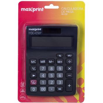 Calculadora de Mesa 12 Digitos MX-C127 Preto - Maxprint - Calculadora ...