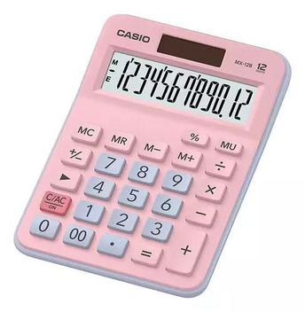 Calculadora de Mesa Casio MX-12B-PKLB-W-DC Rosa e Azul - Calculadora de Mesa - Magazine Luiza