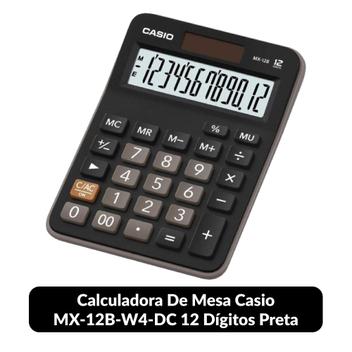 Calculadora de Mesa Casio MX-12B-W4-DC 12 Dígitos Preta - Calculadora - Magazine Luiza