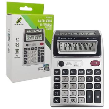 Calculadora Eletrônica X-Cell, 12 Dígitos, Visor Duplo, - Calculadora ...