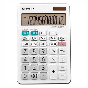 Calculadora Profissional Sharp EL-334WB de 12 Digitos - Branca ...