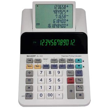 Calculadora Sharp EL-1501 12 Digitos Display de 5 Linhas - Branco ...