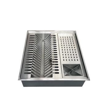 Calha Quadrada Canal Organizador Embutir Úmida Inox 50X40Cm - Stillus ...