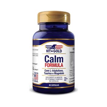 Calm Formula com Taurina, L-triptofano Vitgold 60 cápsulas - Triptofano ...