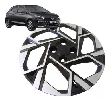 Calota Grid Compatível HB20/HB20S 2024 Aro 14 Cubo Baixo Preta/Prata ...