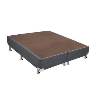 Cama Box Base Queen Universal Suede Gray (158x198x20) - Ortobom - Base ...