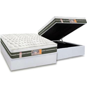 Cama Box Baú Casal: Colchão Molas Castor Bonnel Silver Star Air + Base ...