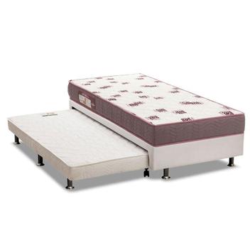 Cama Box c/Auxiliar Solteiro: Colchão Espuma Ortobom D28 Light + Base ...